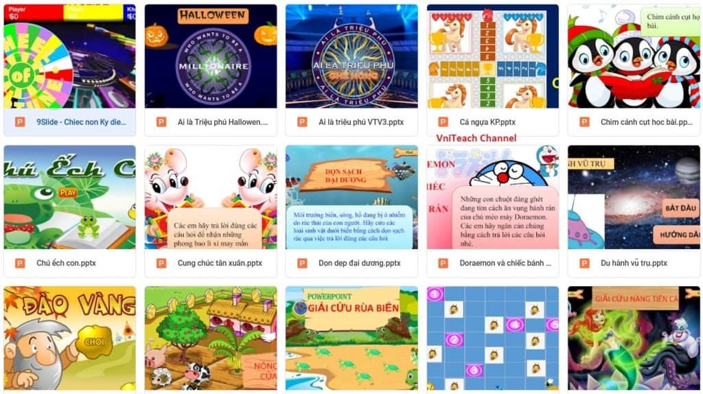 Bộ Game bằng PowerPoint vui nhộn